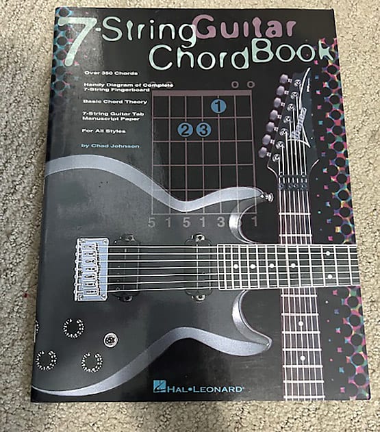 7-String Guitar Chord Book Sheet Music Reference Hal Leonard | Reverb