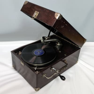 Victor Antique Oak Portable Talking Machine Phonograph Model | Reverb