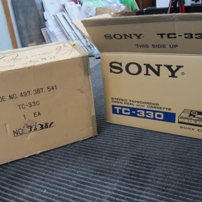 Sony TC-330 Reel To Reel, Cassette Recorder/Player, 2 Mics, | Reverb