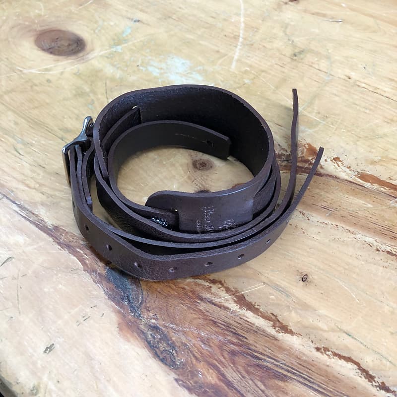 Red Monkey -USA Made- Classic Leather Guitar Strap | Reverb