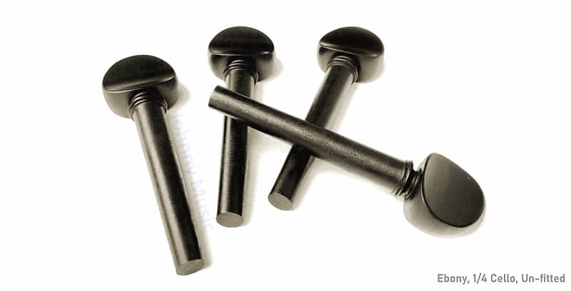 Solid Ebony Cello Tuning Pegs Full Set 1/4 Size Fully | Reverb