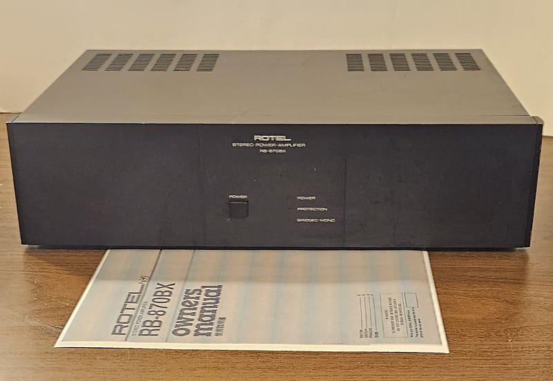 ROTEL RB-870BX Power Amplifier 100 watts Stereo 300 watts | Reverb