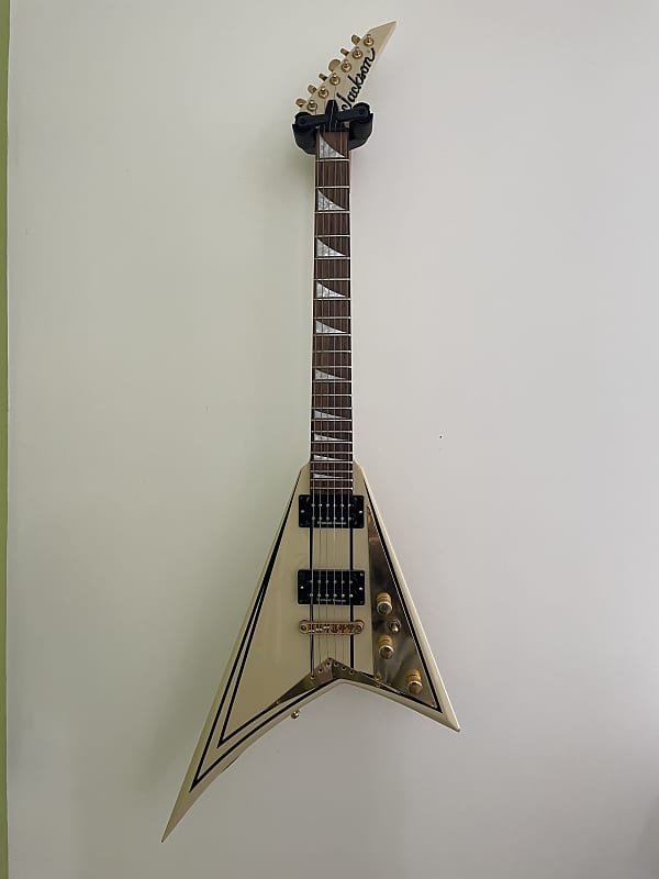 Jackson Randy Rhoads RR5 2007 - White / Gold / Pinstripes | Reverb