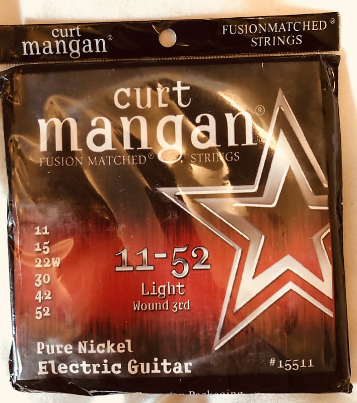 Curt Mangan 11-52 Pure Nickle Electric Guitar Strings x5 | Reverb