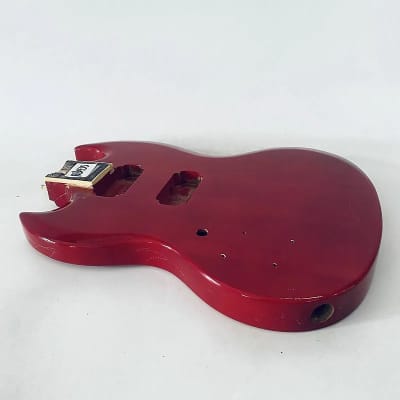 Left Handed Glossy Red SG Style Guitar Body | Reverb