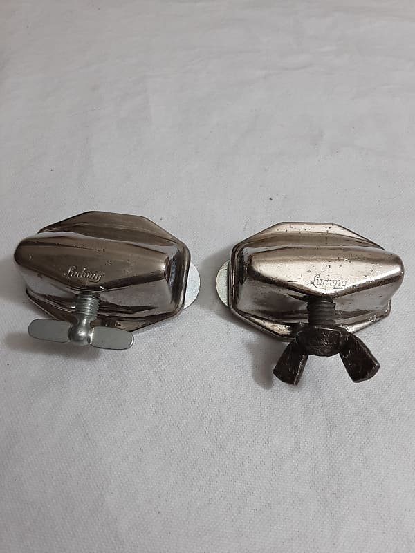 Ludwig Nickel Bass Drum Spur Brackets…And/OR F.T. Brackets | Reverb