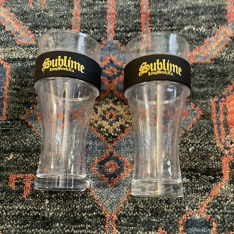 (MINT) Iconic Concepts 2-Pack Sublime Slap Band Pint Glasses | Reverb