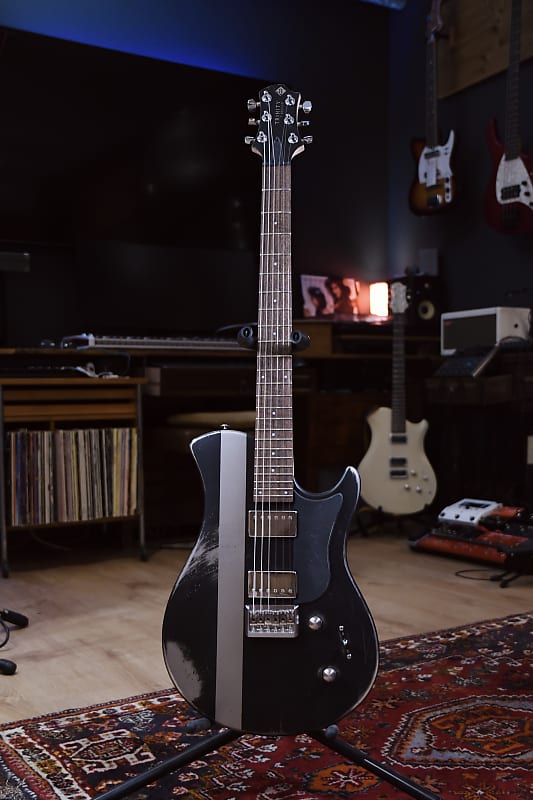 Relish Guitars Trinity 2023 - black / silver racing stripe | Reverb