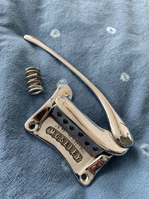 Moseley Mosrite Tremolo Vibrato tailpiece 1960's chrome | Reverb
