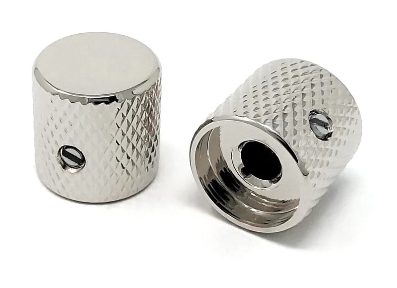Vintage Forge Nickel Flat-Top Barrel Knobs (Set of 2) | Reverb