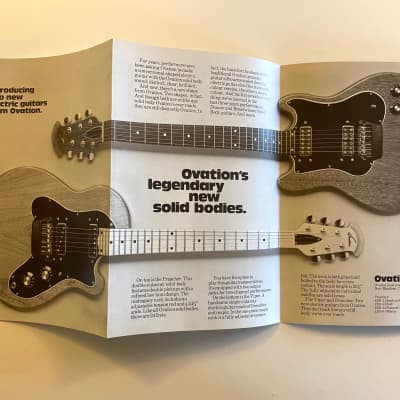 RARE 1970s Ovation Viper , Preacher Electric Guitar Brochure | Reverb