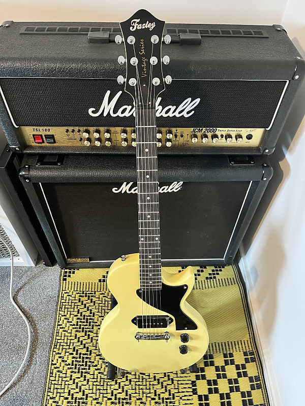 Fazley FSC318 Ivory Electric Guitar P90 | Reverb