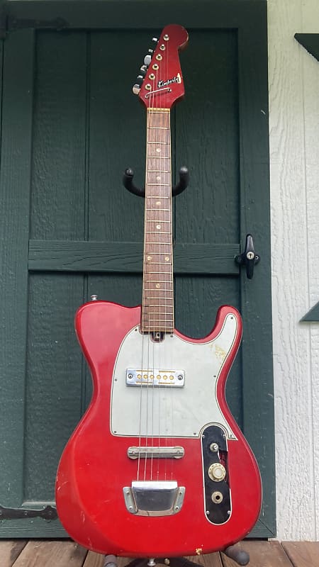 Kimberly /Teisco Tele Candy Apple Red with matching Headstock | Reverb