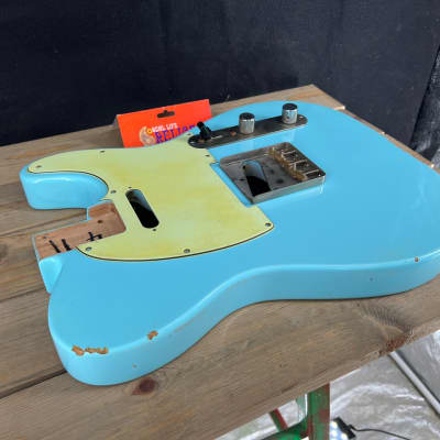 Real Life Relics Nitro Tele® Telecaster® Body Aged Sonic Blue | Reverb
