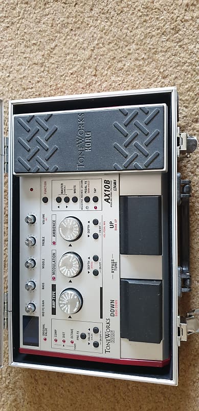 Korg Ax10B Silver and Cherry Red | Reverb