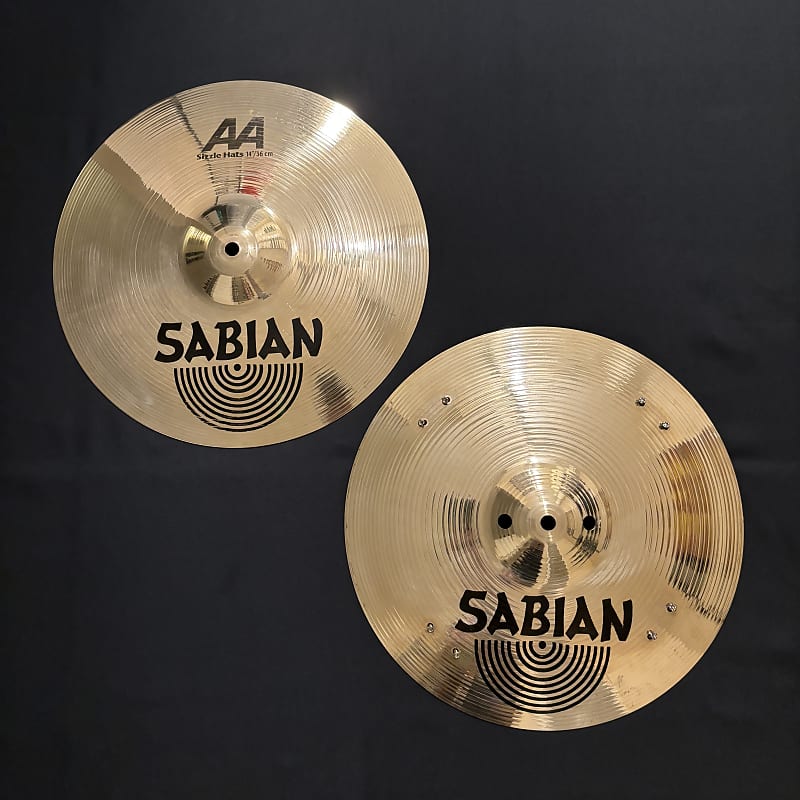 Sabian 14” AA Sizzle Hi-Hats (Rare) 1027g/1490g | Reverb
