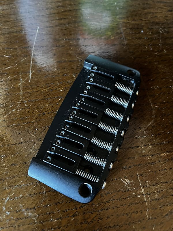 Hipshot 7 String Gibraltar Replacement Bridge Black | Reverb