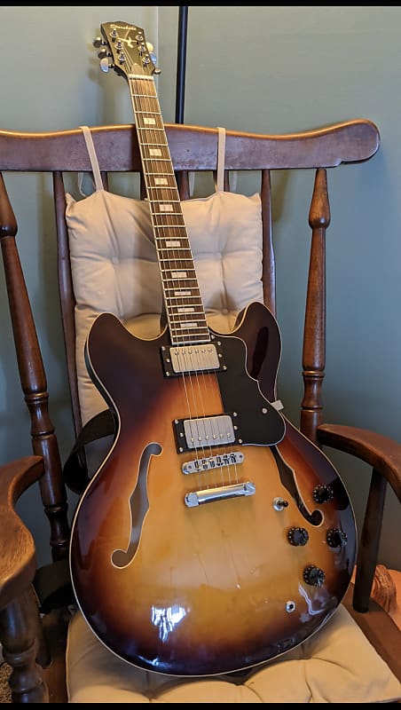 Starshine Semi Hollow 335 Style Sunburst | Reverb