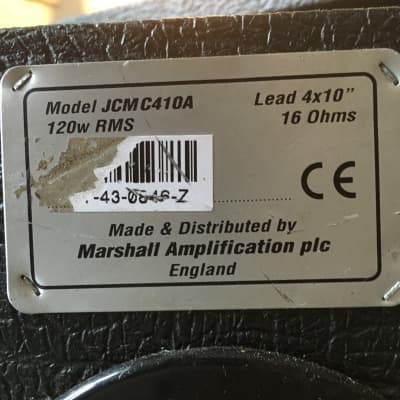 Marshall JCM C410A 4x10 Cabinet | Reverb
