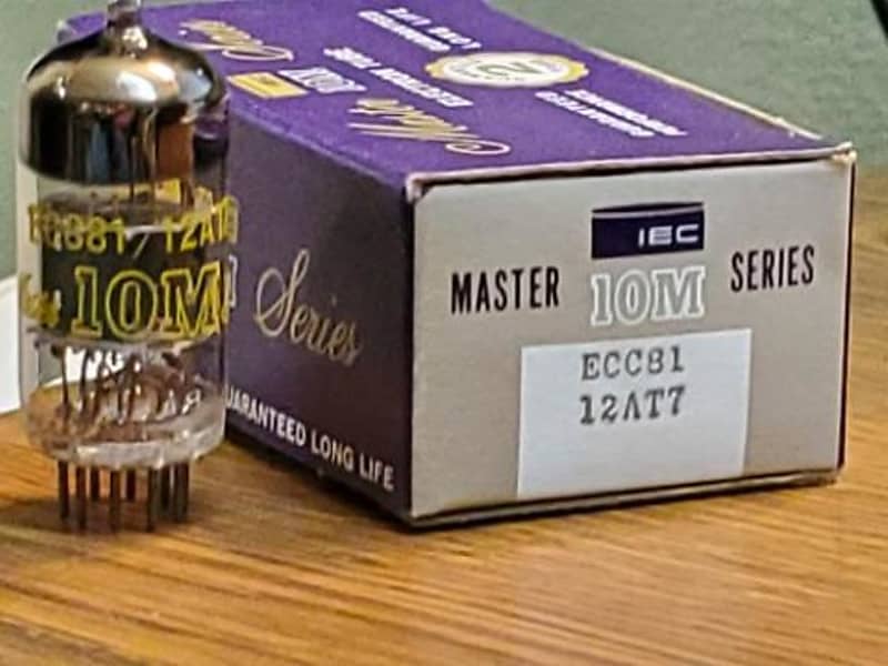 Mullard 10M 12AT7 etched Blackburn codes/copper post NOS/NIB | Reverb