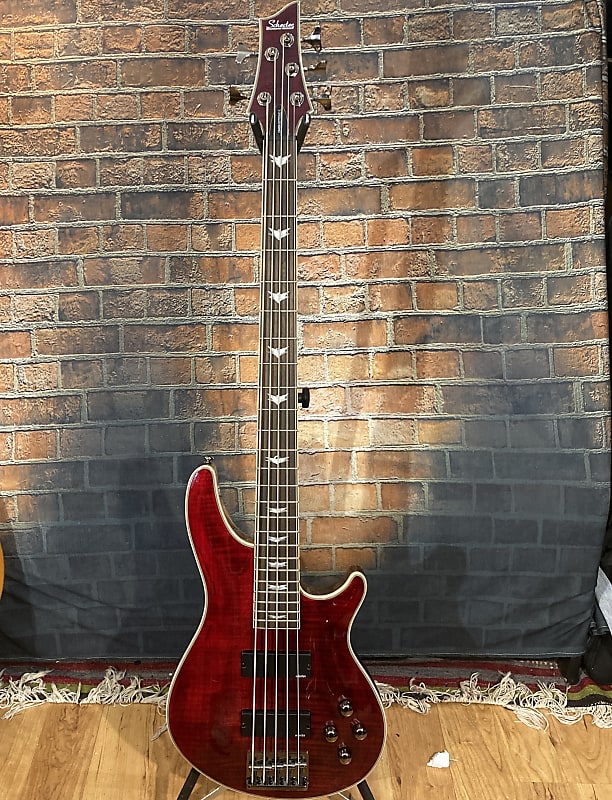 Schecter Omen Extreme-5 (Trans Red Flame) | Reverb