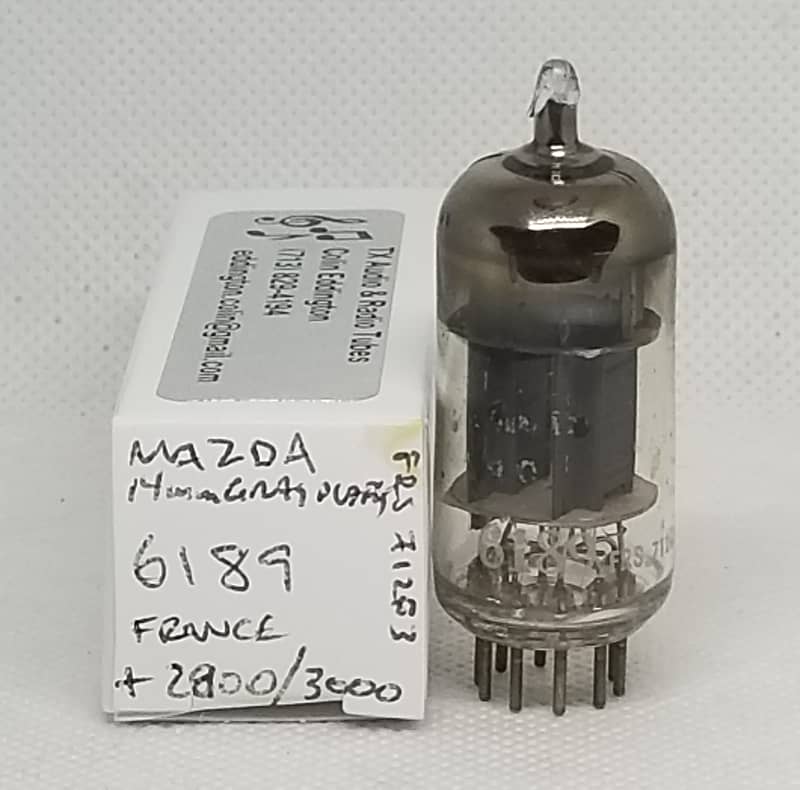 Mazda 6189 Gray Plate Well Balanced (6.6%) Single NOS 12AU7 | Reverb