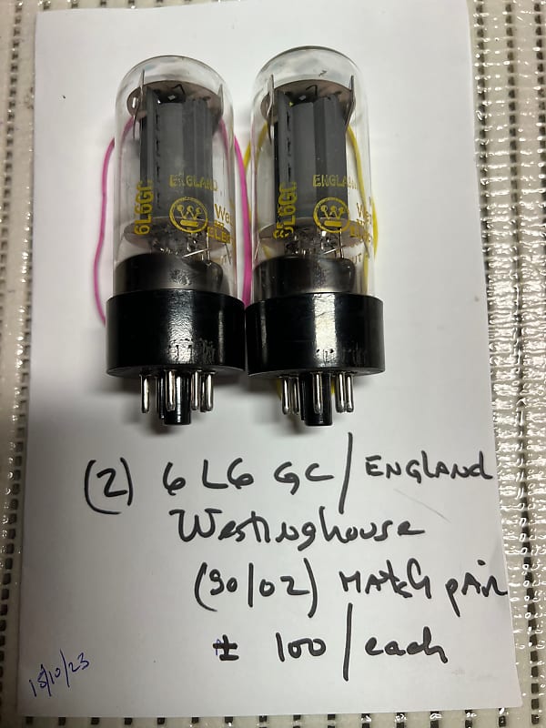 Westinghouse UK 6L6GC Match Pair | Reverb