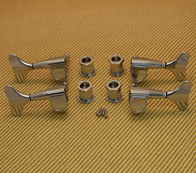 144C Grover 2+2 Sealed Mini Series Chrome Bass Tuners | Reverb