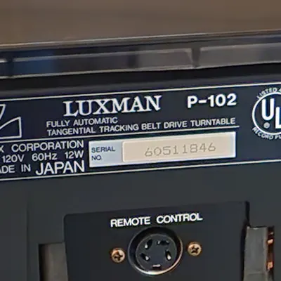 LUXMAN P-102 Turntable Fully Automatic Tangential Tracking | Reverb