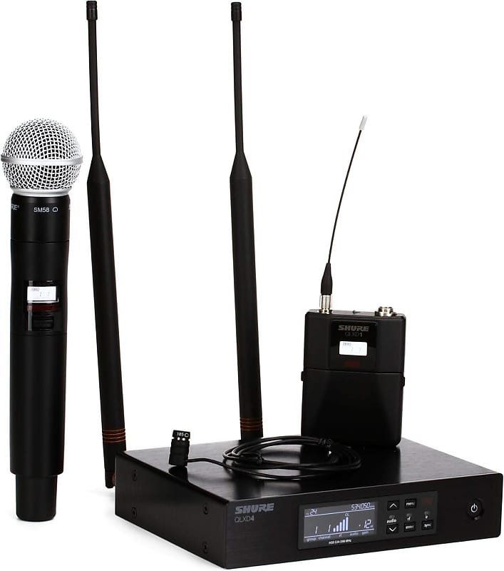 Shure QLXD124/85 Handheld and Lavalier Combo Wireless | Reverb