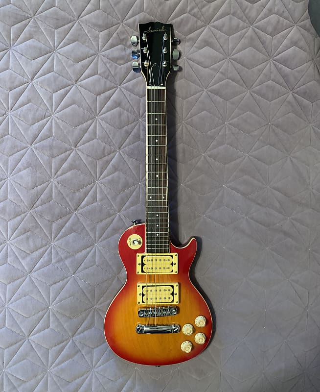 Samick Mini Les Paul 1980s - Transparent Red Sunburst, Same | Reverb