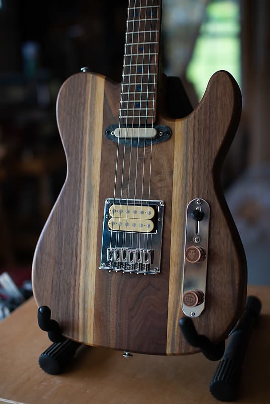 Handmade Telecaster walnut body, zircons fretboard | Reverb