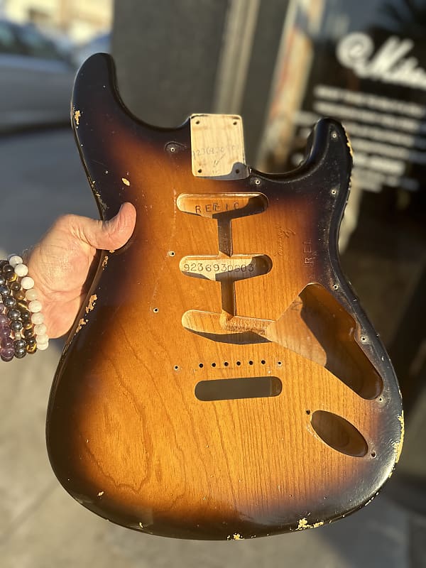 Fender Custom Shop '69 Stratocaster Relic Body, Neck Plate & | Reverb