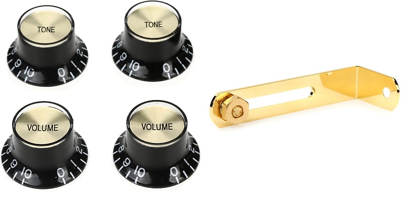 Gibson Accessories Top Hat Knobs with Inserts 4-pack - Black | Reverb