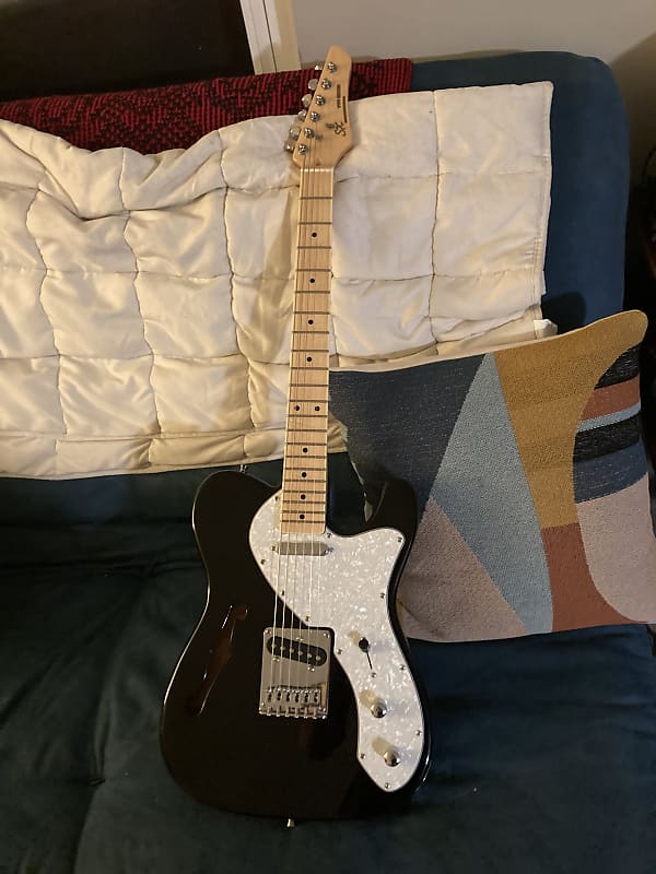 SX Telecaster Thinline Copy - Black | Reverb