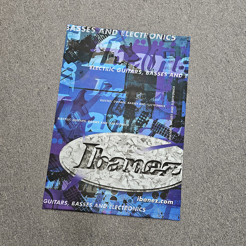 Ibanez Guitar Bass Dealer Banner Sign Display - 35" x 25" - | Reverb
