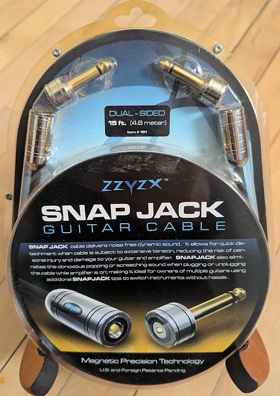 ZZYZX Snap Jack Guitar Cable – 15ft NIB, Straight Connectors | Reverb