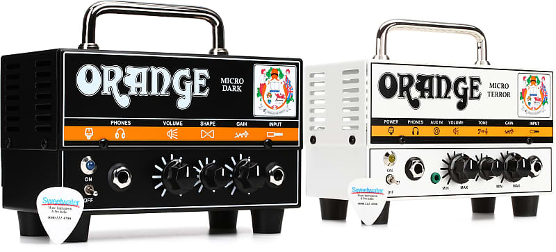 Orange Micro Dark 20-watt Hybrid Head Bundle with Orange | Reverb
