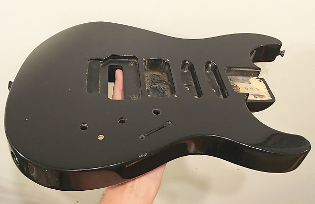 1989 / 1990 Fender HM Strat Guitar Body in Badass Black | Reverb