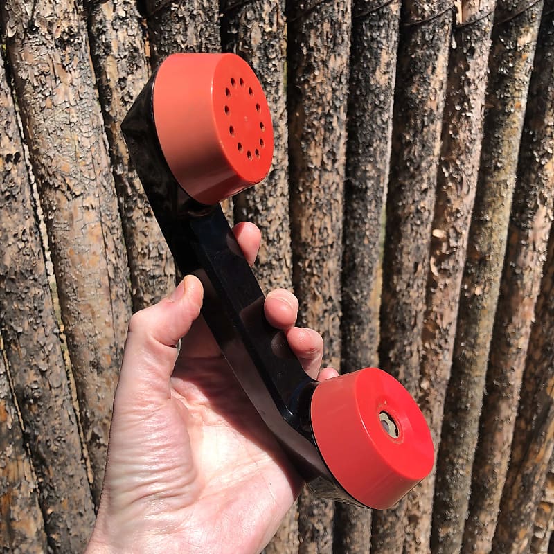 Vintage Ukrainian Black/Red LoFi telephone microphone. Mic is | Reverb