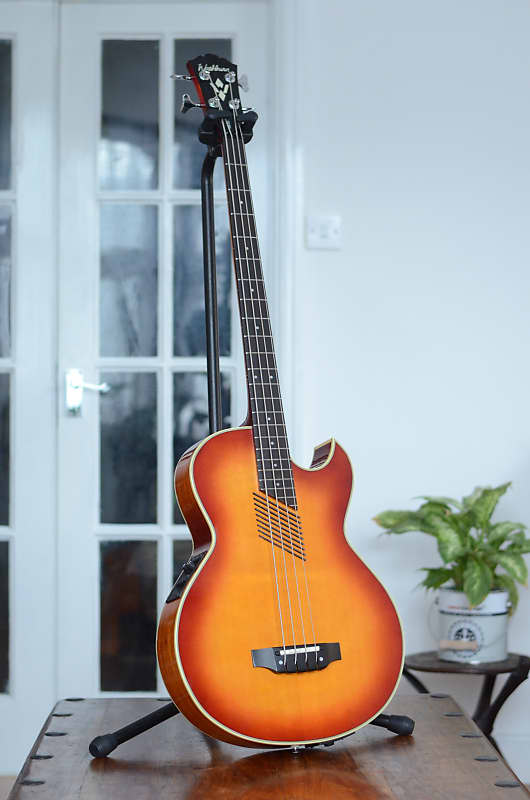 Washburn AB20 Acoustic Bass in Sunburst | Reverb