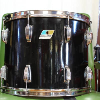 1970s Ludwig Drum Kit in Black Cortex 14x24 18x20 16x18 12x15 | Reverb