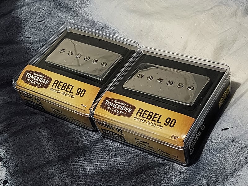 Tonerider Rebel 90 Humbucker-sized P90 Pickup Set - Nickel | Reverb