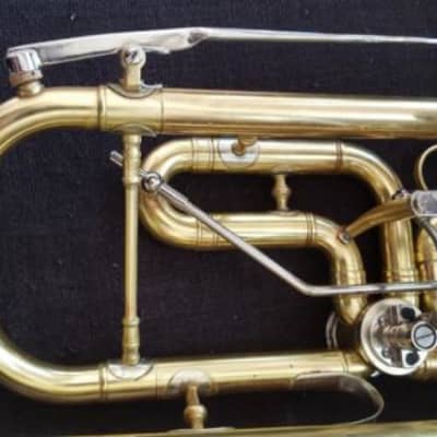 Berkeley Pro Raw Brass Rotary Trumpet Bb Trigger for 3rd | Reverb