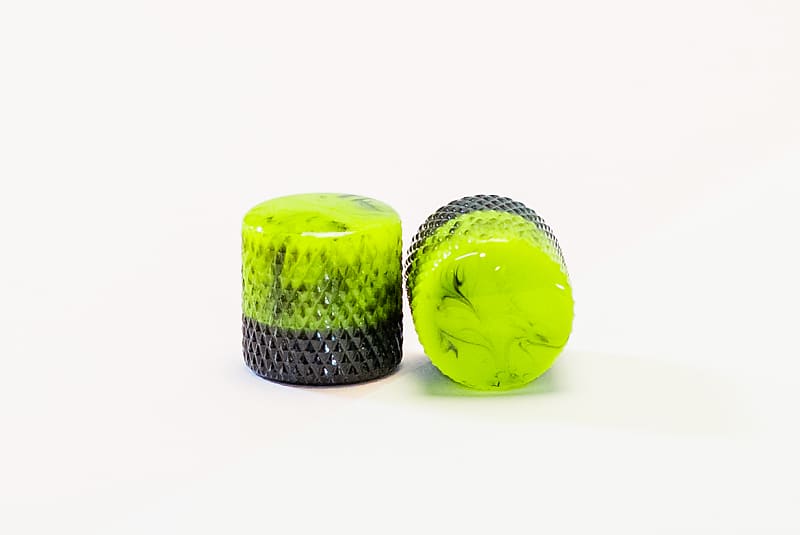 Neon Yellow/Black Knurled Knob Duo / COARSE | Reverb UK