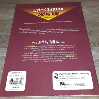 ERIC CLAPTON - RIFF BY RIFF - GUITAR TAB BOOK - SHEET MUSIC | Reverb