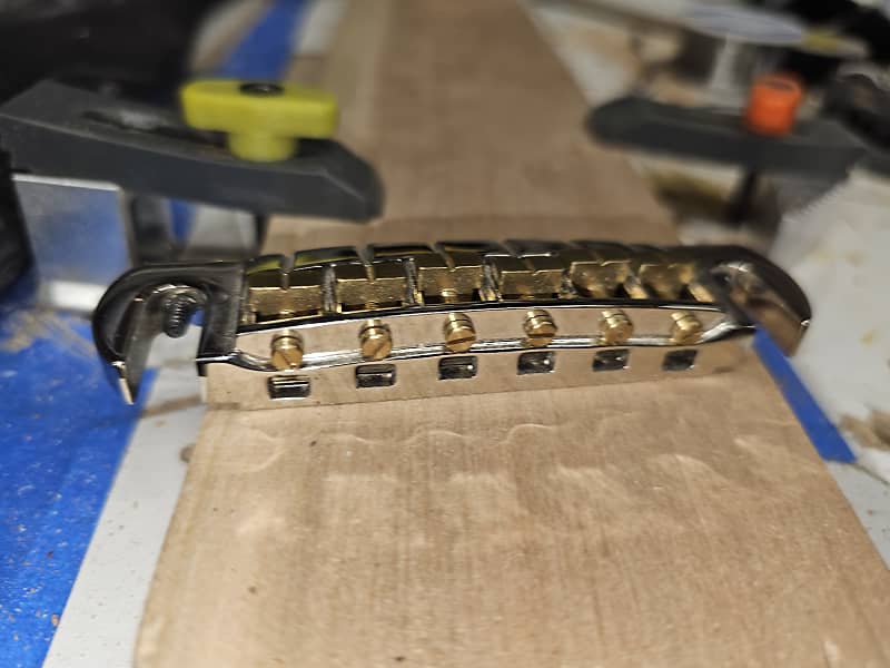 PRS Wraparound Bridge Tailpiece 2020s Chrome And Brass | Reverb