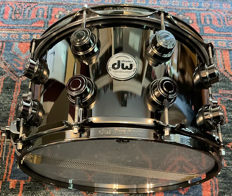 DW Collectors Black Nickel Over Brass Snare Drum 14x8 Black | Reverb