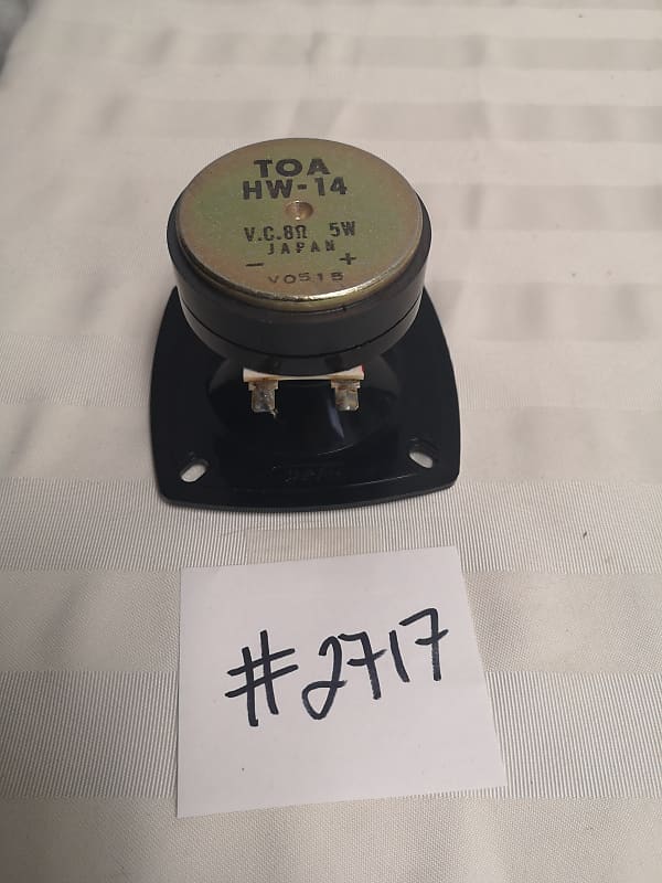 TOA HW-14 5W 8 Ohm Tweeter #2717 Good Used Working Condition | Reverb