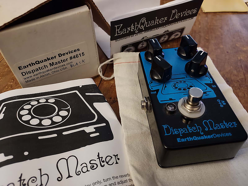 Earthquaker devices Dispatch master Black Pedal Stompbox | Reverb
